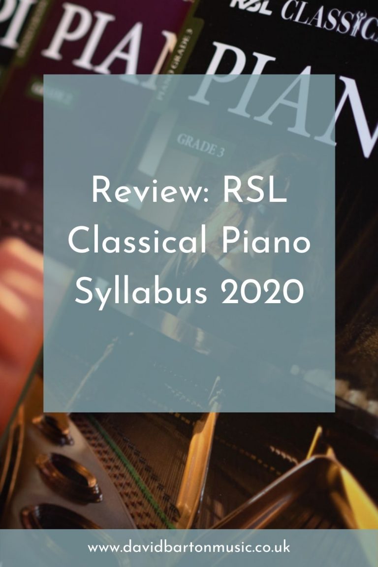 Review: RSL Classical Piano Syllabus 2020 - David Barton Music